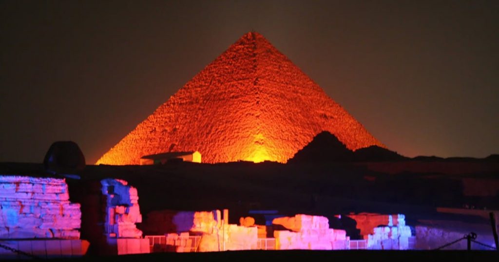 Sound and Light show at Giza Pyramids - Hadeda Travel Egypt